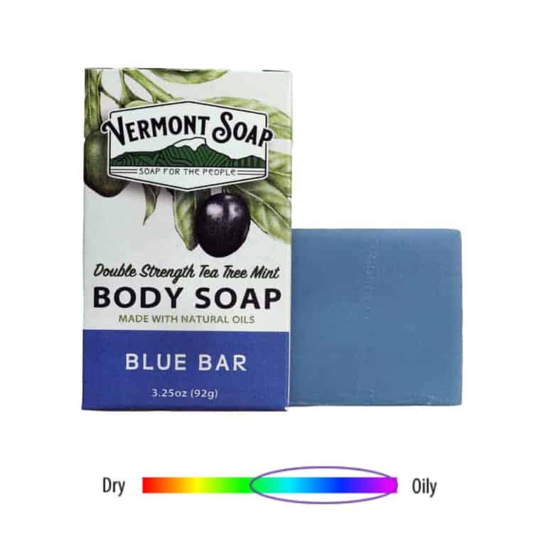 Blue Bar Handmade Soap | Tea Tree & Peppermint | VT Soap