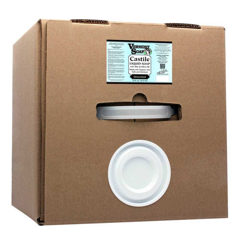 Unscented Castile Liquid Soap 5 Gallons VT Soap