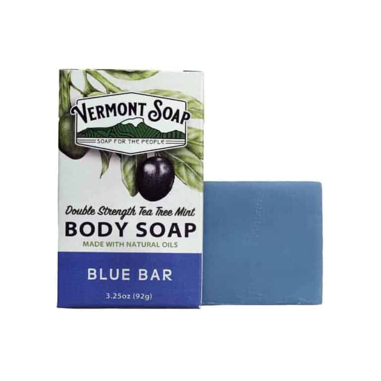 Blue Bar Handmade Soap | Tea Tree & Peppermint | VT Soap