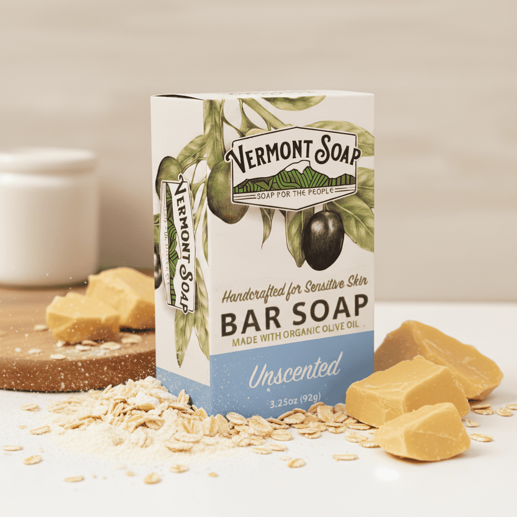 Blue Bar Handmade Soap | Tea Tree & Peppermint | VT Soap